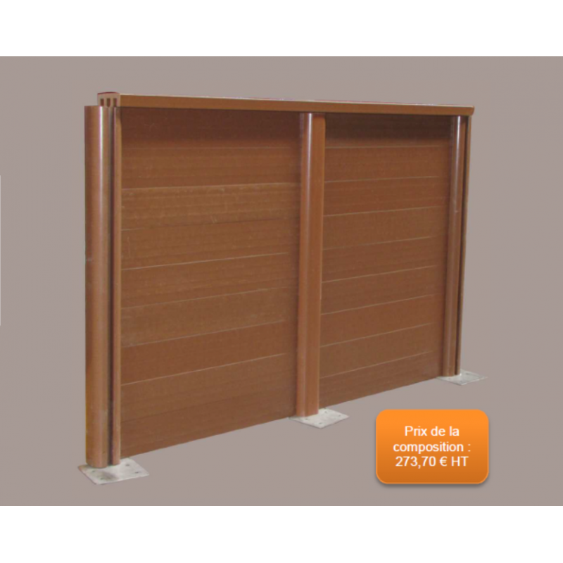 Planche de paroi pour structure composite / palissade