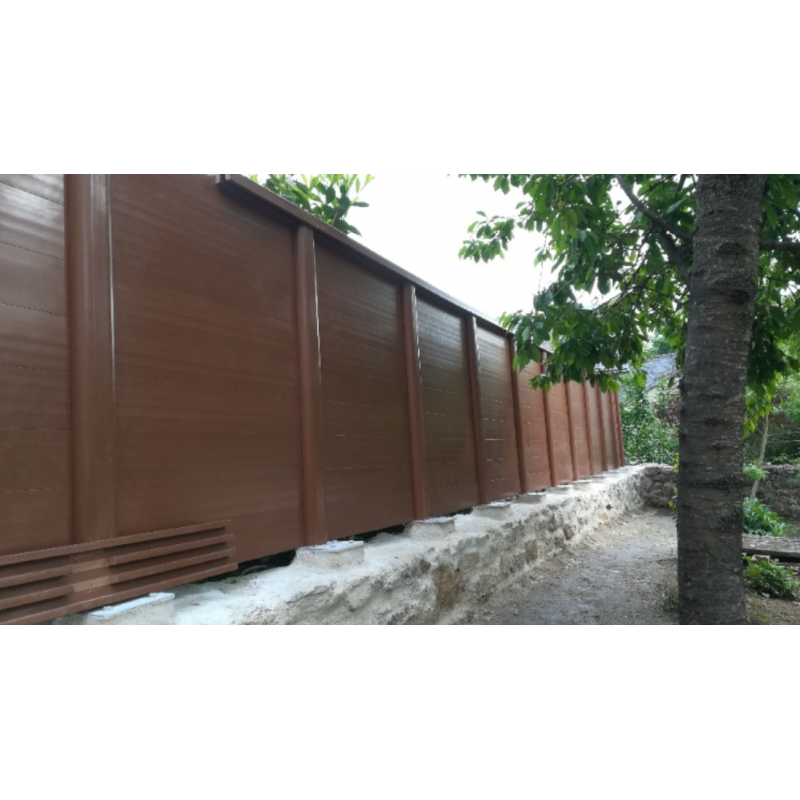 Planche de paroi pour structure composite / palissade